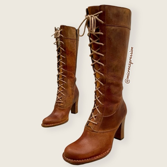 Frye | Shoes | 499 Vintage Frye Villager Brown Leather Knee High Tall ...